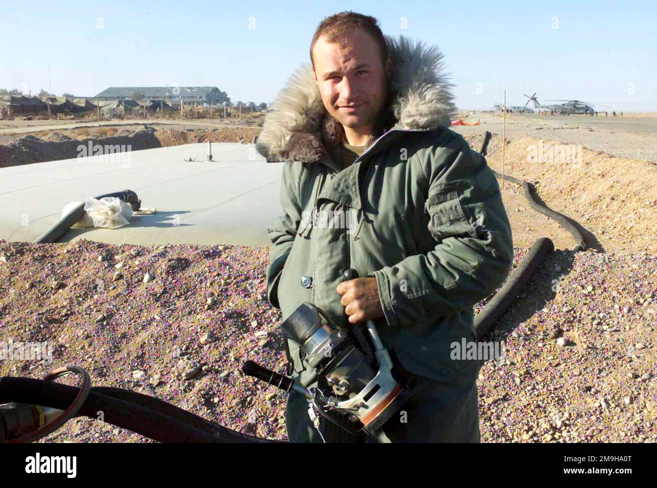 Corporal Adam Girouard, USMC, with Marine Wing Support Squadron 273 ...