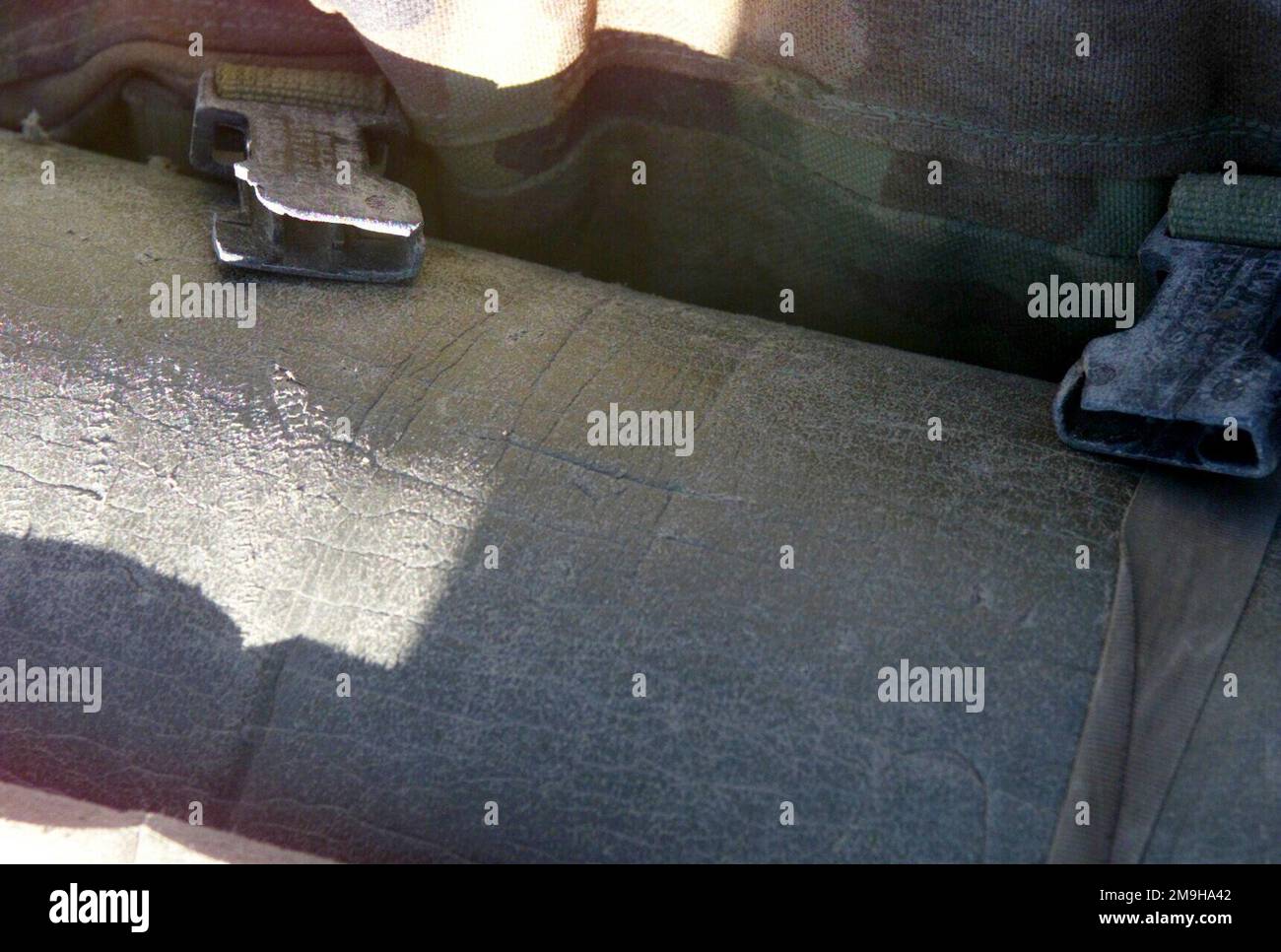 A view of damage to MOLLE (MOdular Lightweight Load-carrying Equipment ...