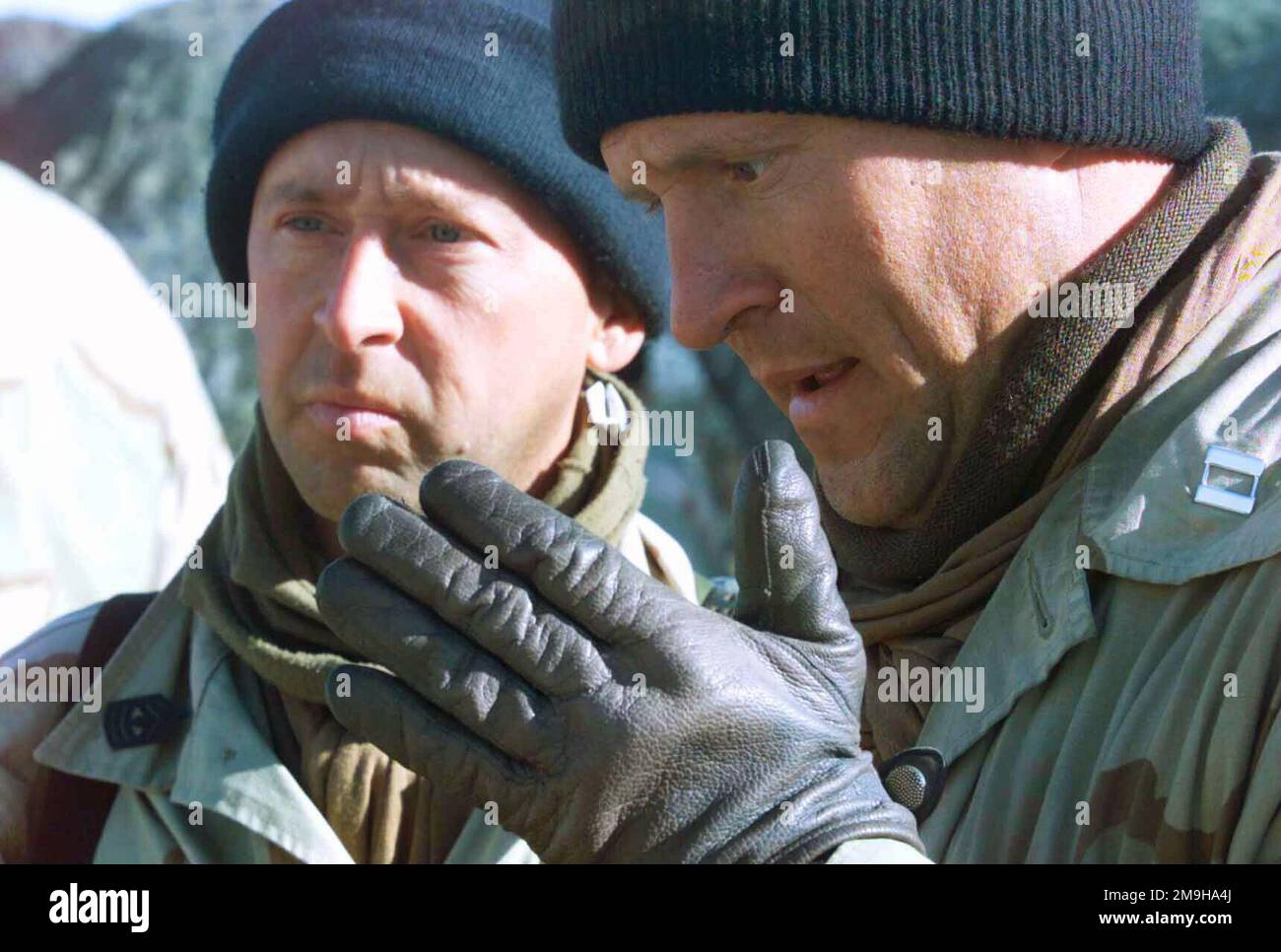 First Sergeant Rickie McCall, USMC, (left) and Captain Shane Tomko ...