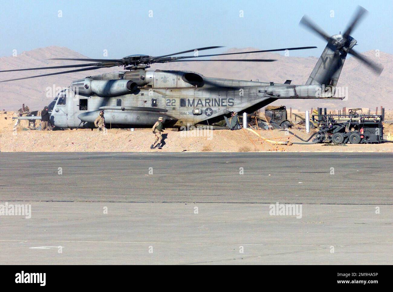A Marine CH-53 Sea Stallion with the 26th Marine Expeditionary Unit ...