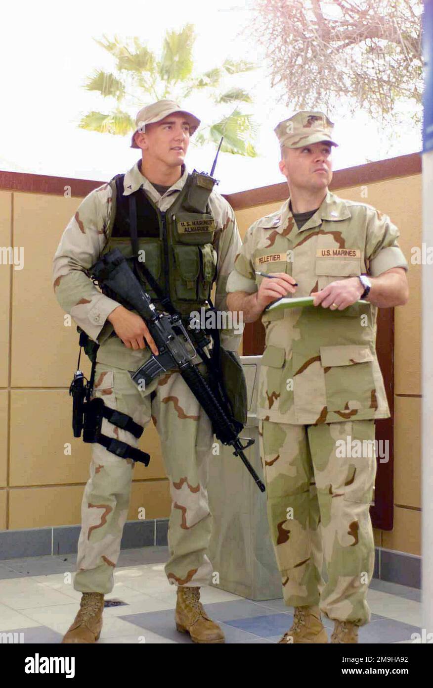 Lance Corporal Nicholis B. Almaguer, USMC, of the Interim Marine Corps ...