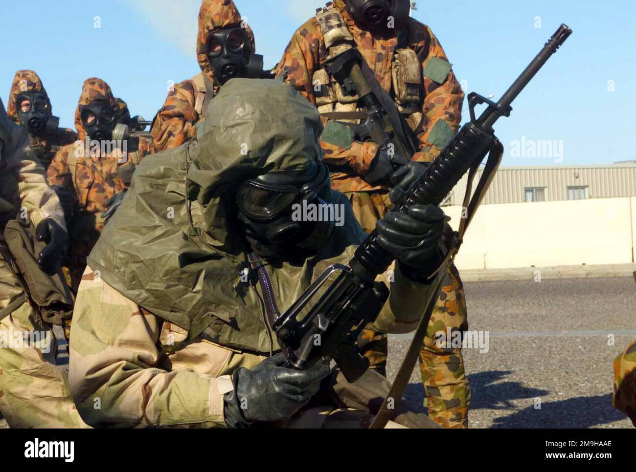 A Marine with Combined Joint Task Force (CJTF) dressed in his Joint ...