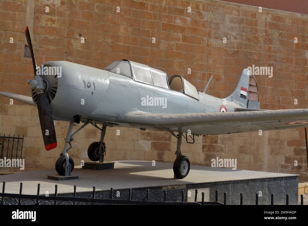 Cairo, Egypt, January 7 2023: old primary trainer aircraft American ...