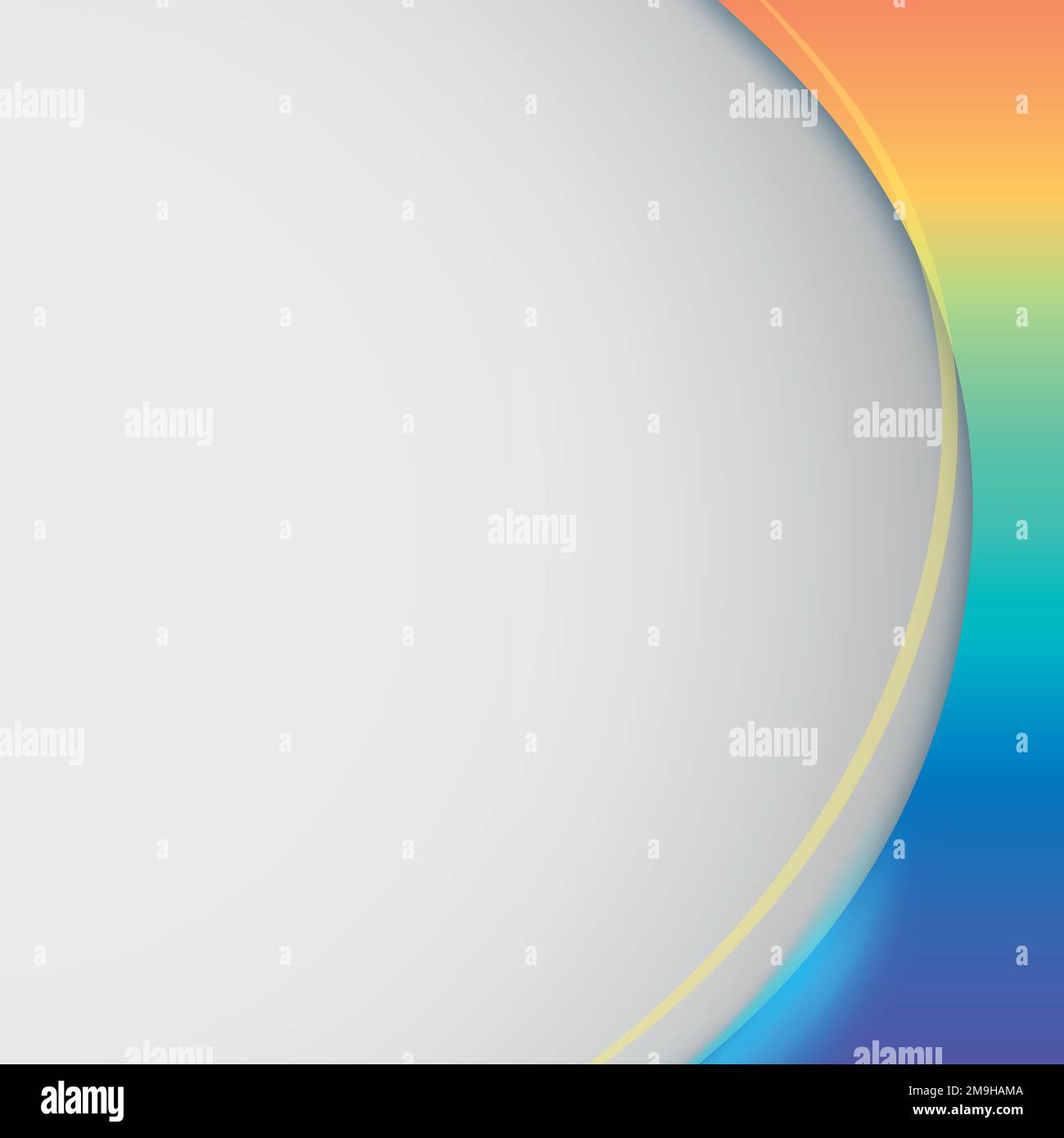 Rainbow gradient curve frame template vector Stock Vector Image & Art ...