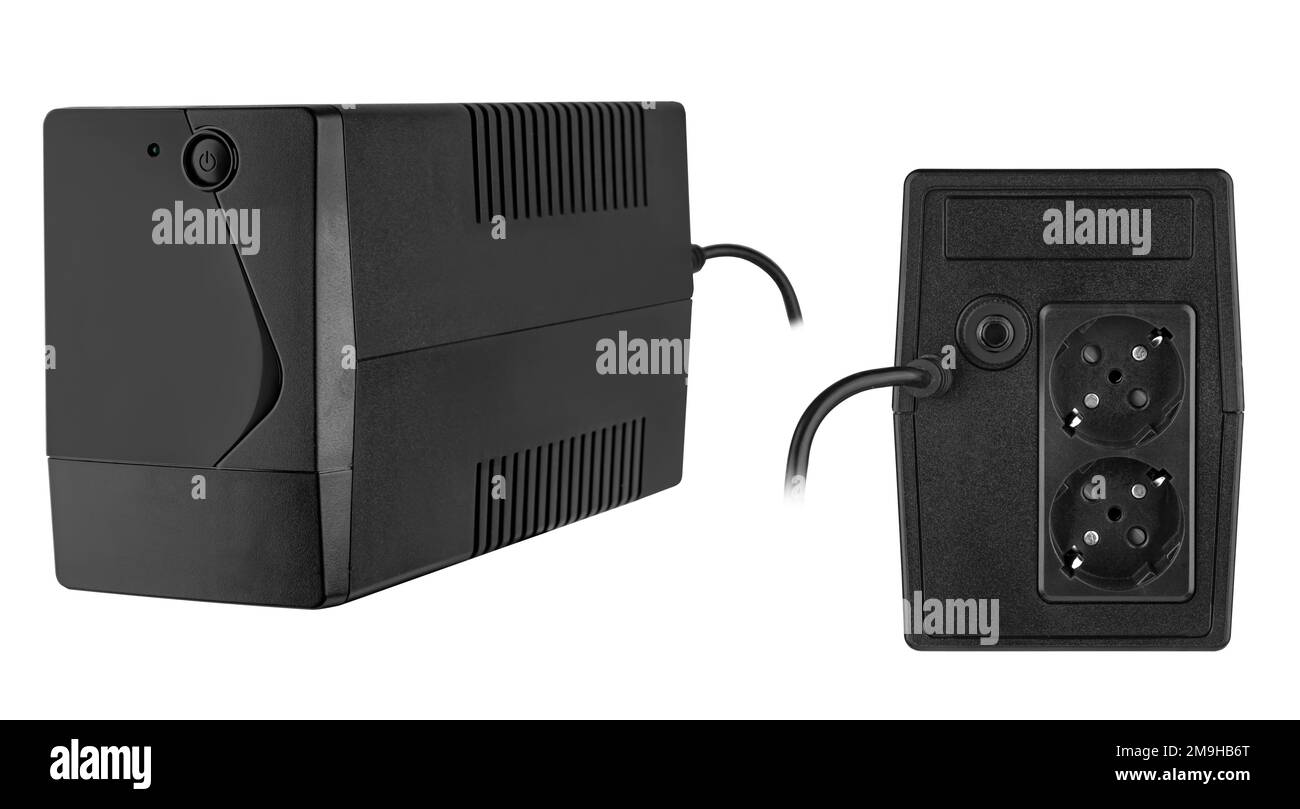 uninterruptible power supply for a computer, isolated on a white ...