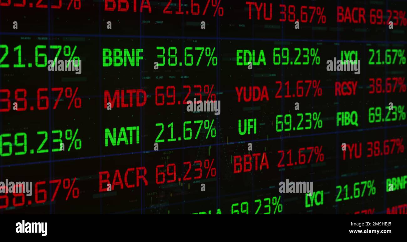 Image of financial data processing and statistics recording Stock Photo ...