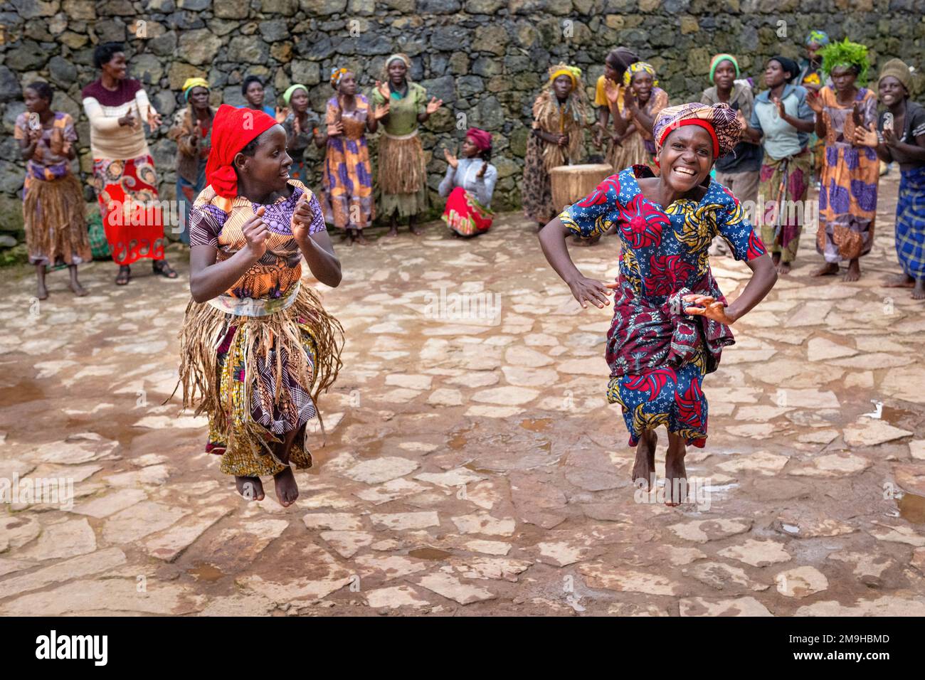 Echuya Batwa people, often known as pygmies, dancing in south western ...