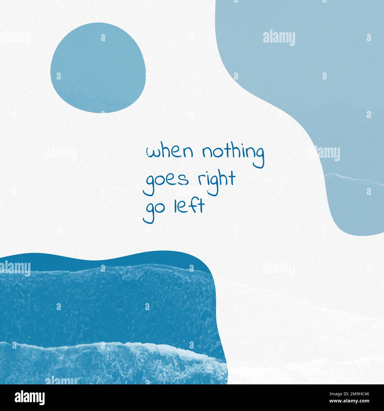 When nothing goes right go left Memphis quote template vector Stock ...