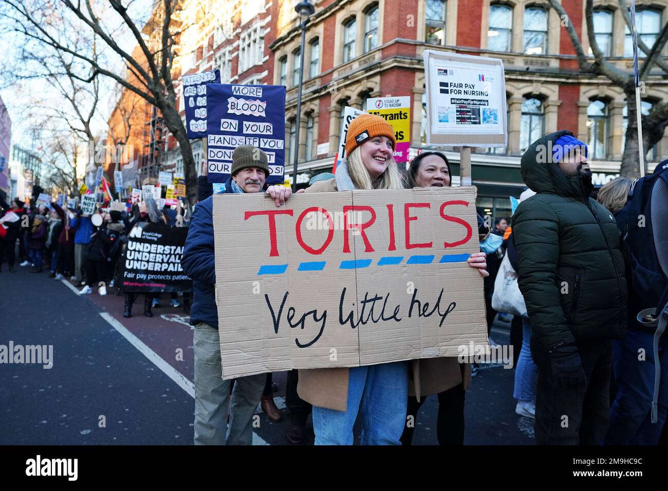 Protesters march through london hi-res stock photography and images - Alamy