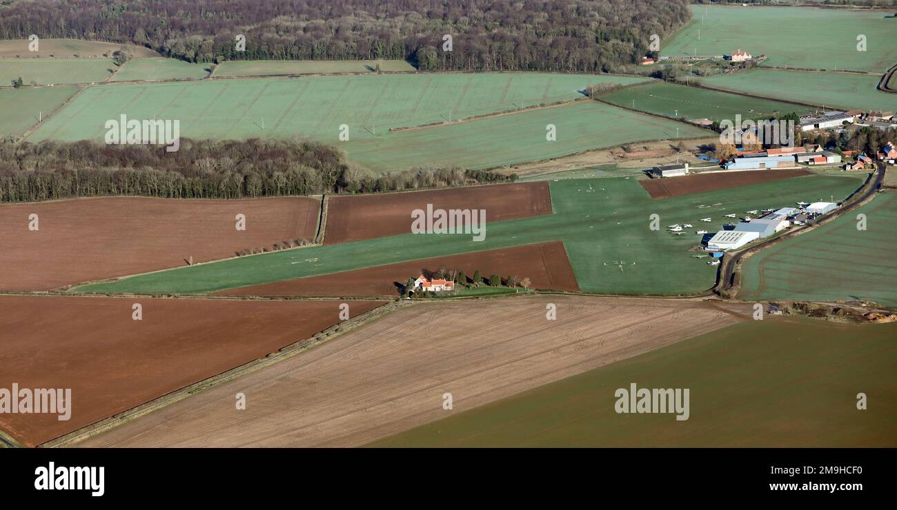 aerial view of Netherthorpe Airfield,operated by Sheffield Aero Club ...