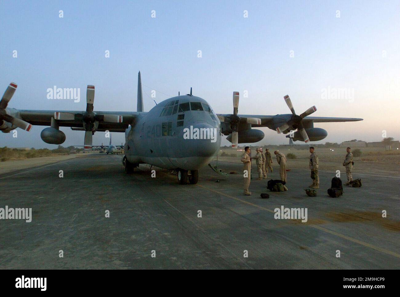 At dusk, Marines from Marine Aerial Refueler Transport Squadron-352 ...