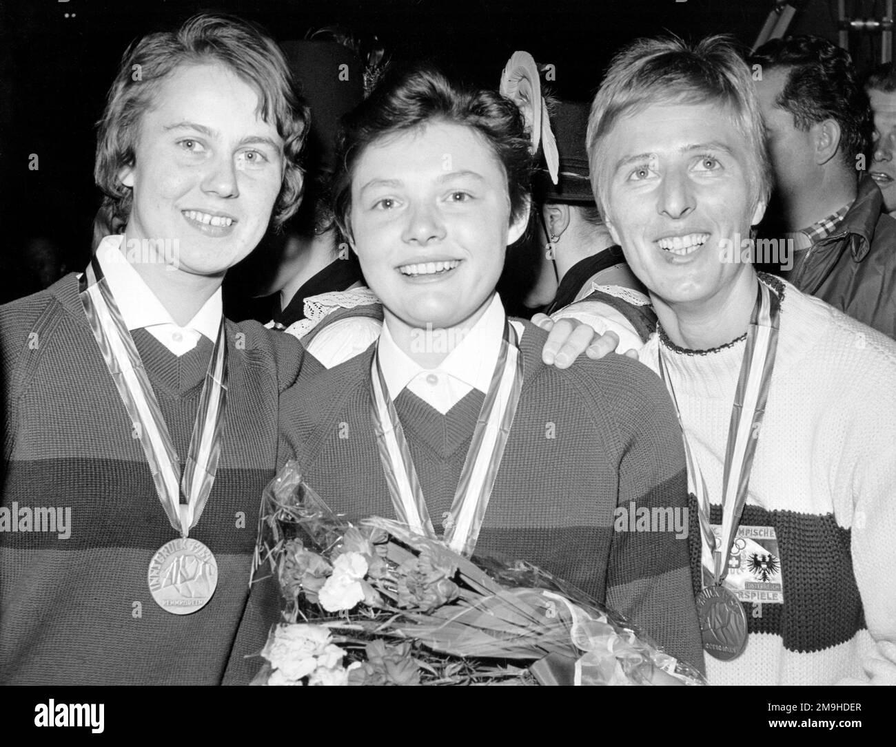 Left-right; Ilse Geisler, silver, Ortrun Enderlein, gold, both of ...
