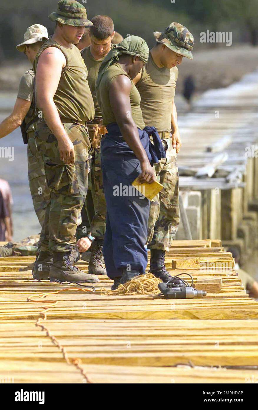 A group of Combat Engineers from the 13th Marine Expeditionary Unit ...