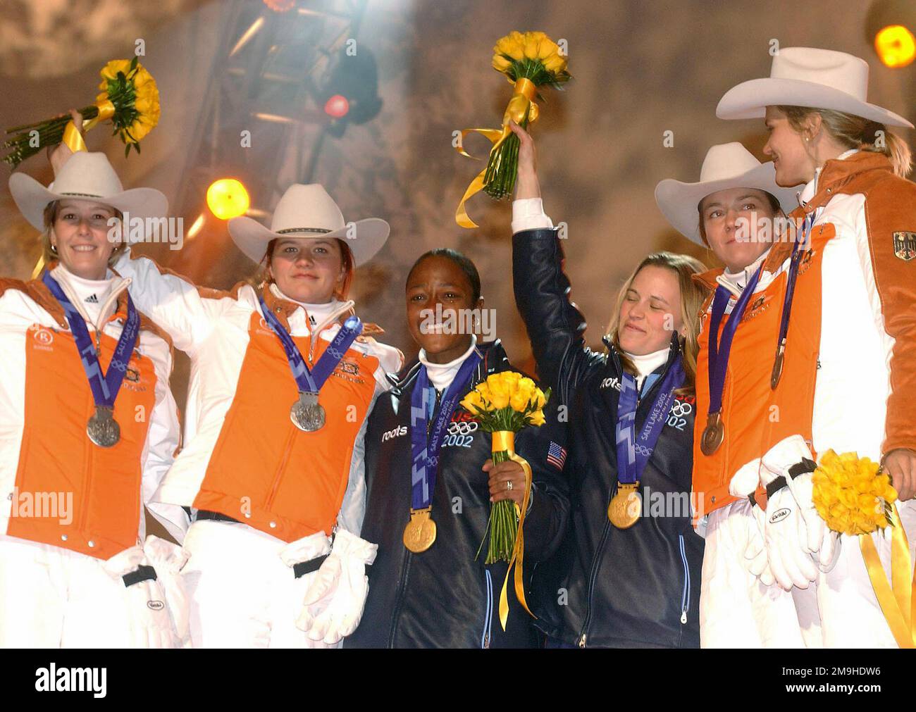 The first winners in the 2002 OLYMPIC WINTER GAMES debut for womens two ...