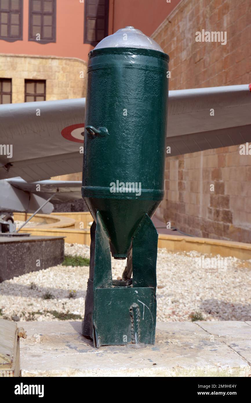 Cairo, Egypt, January 7 2023: old ancient retro highly explosive heavy ...