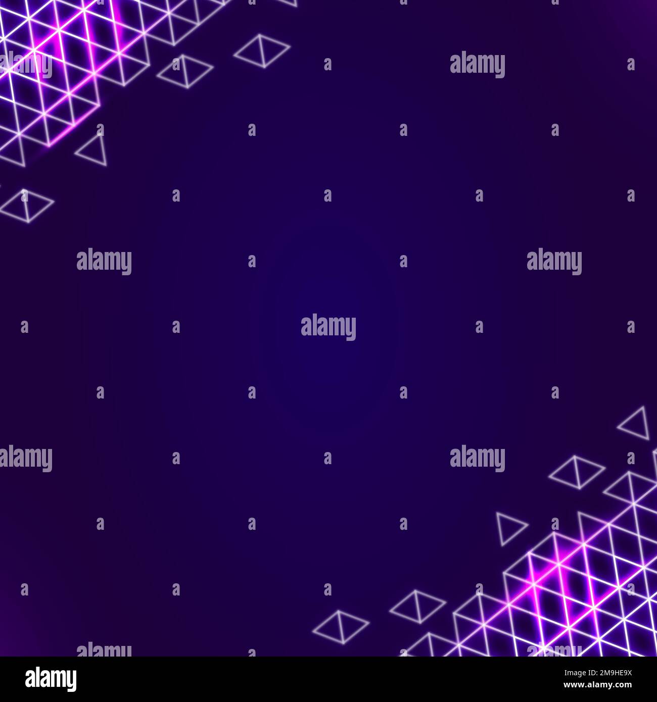 Neon geometric border on a squared dark purple template vector Stock ...