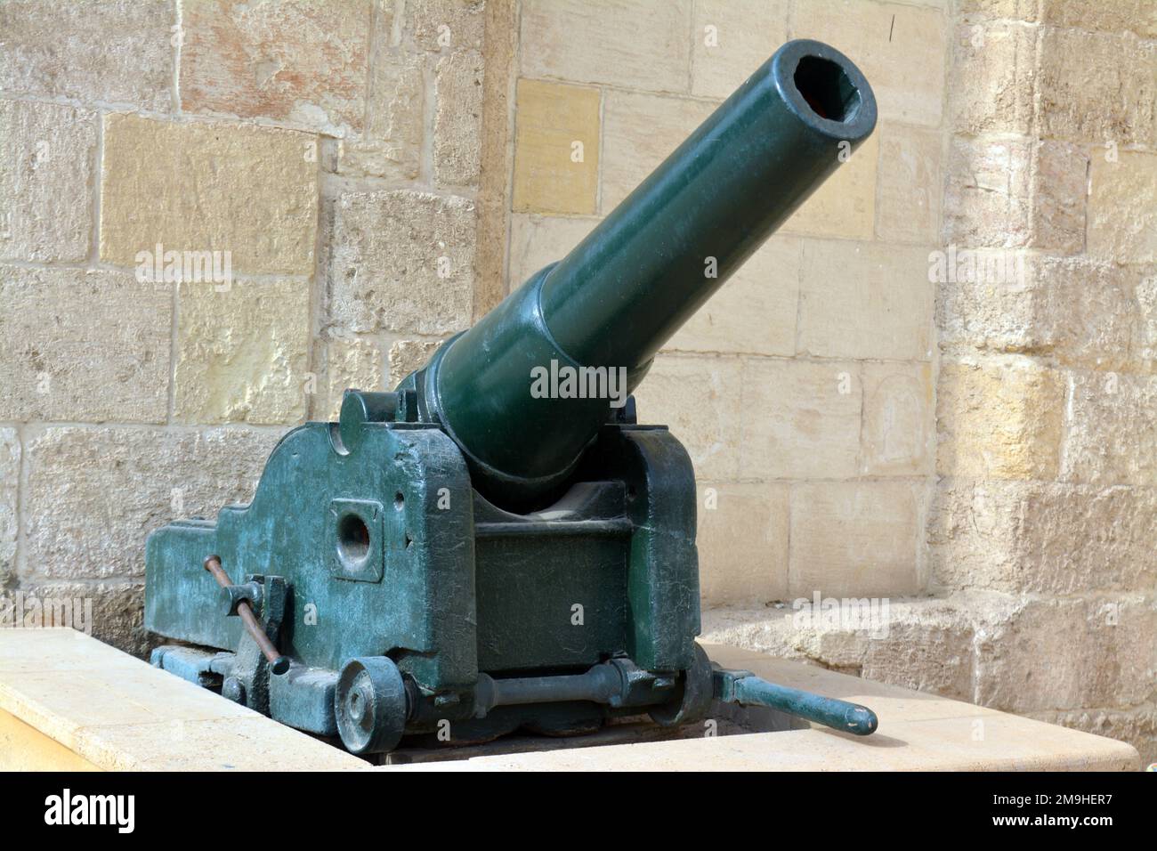 Cairo, Egypt, January 7 2023: old Armstrong coastal gun used in old ...