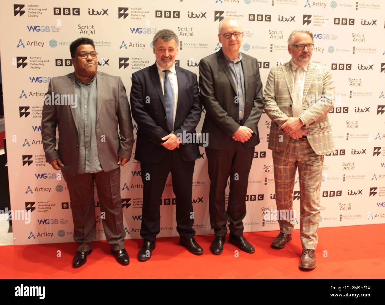 London, UK. Roy Williams, Steven Moffat , John O’Farrell and Charlie ...
