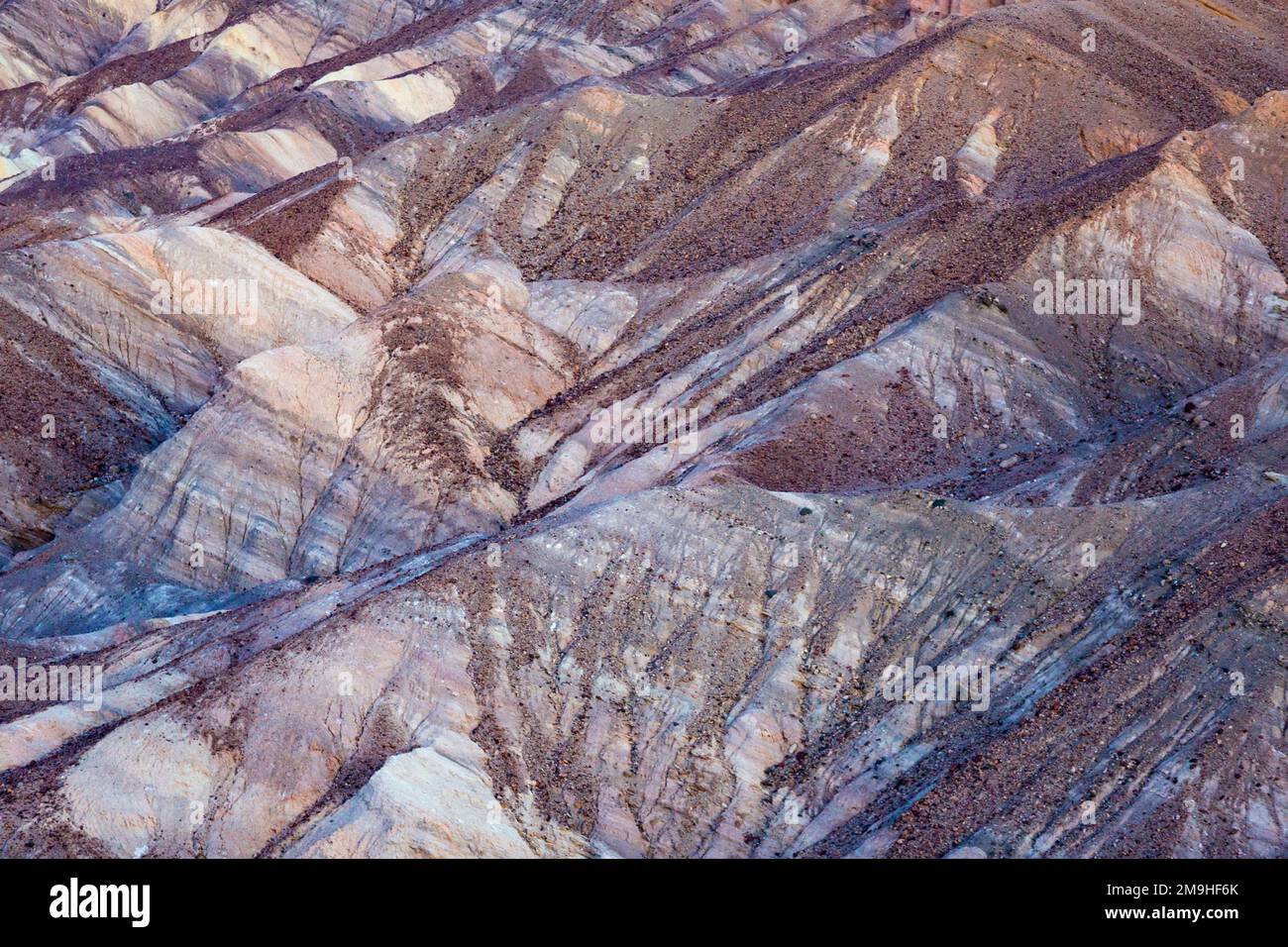 Rock formations in desert, Zabriskie Point, Amaragosa Range, Death ...