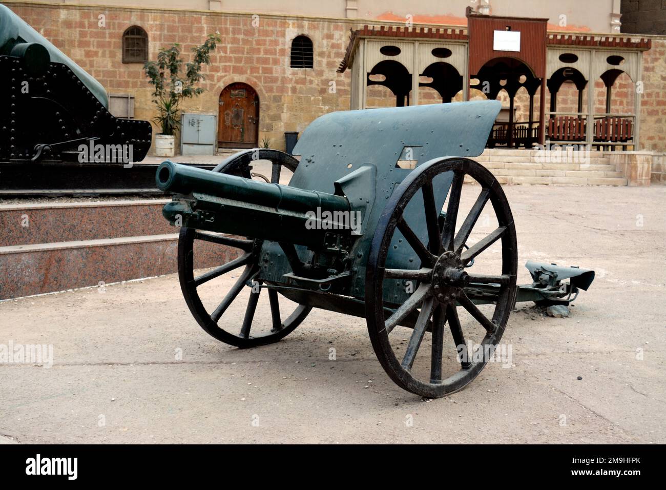 Cairo, Egypt, January 7 2023: old ancient military gun cannon used in ...