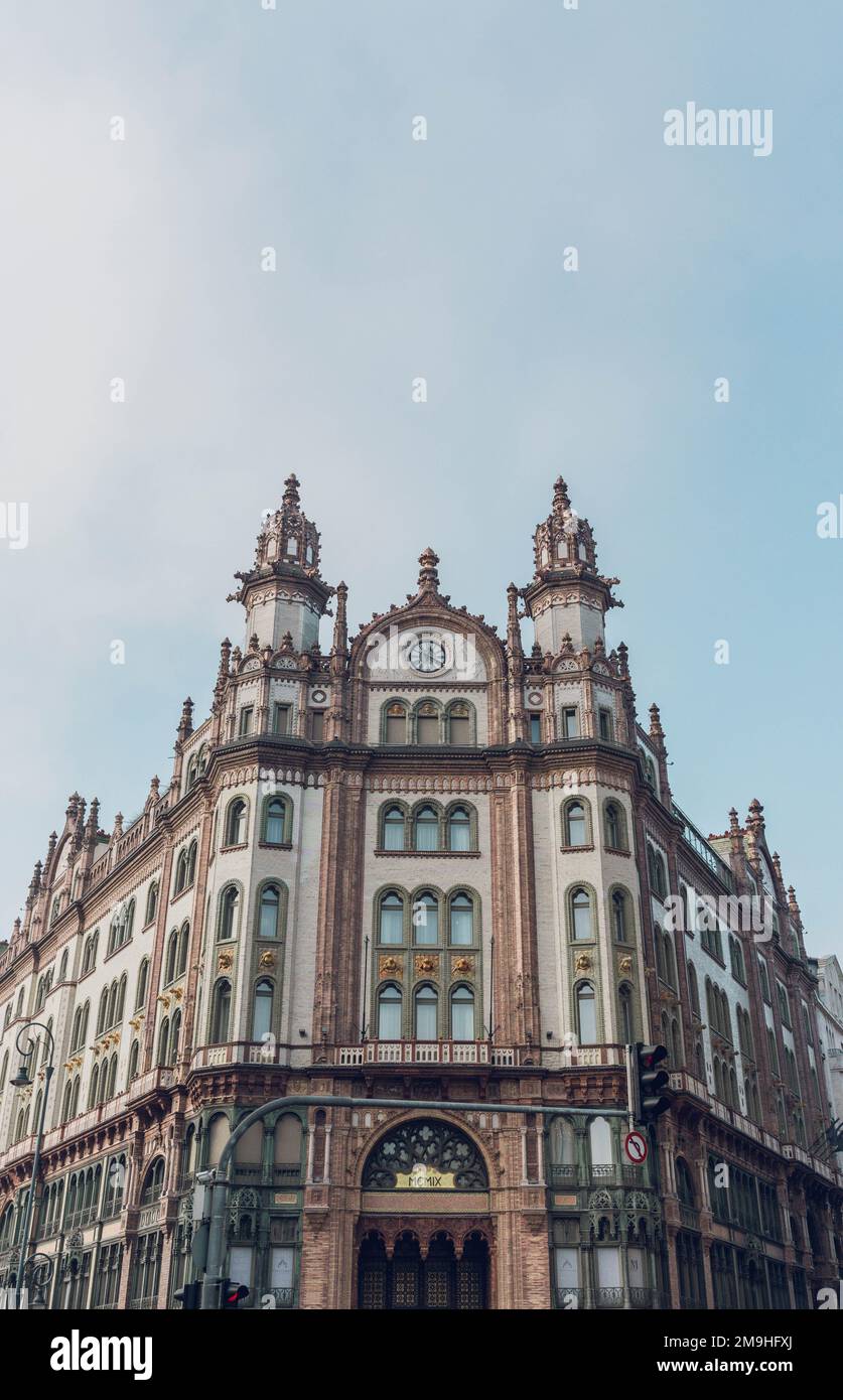 A low-angle of the Parisi Udvar hotel in Budapest, Hungary Stock Photo ...