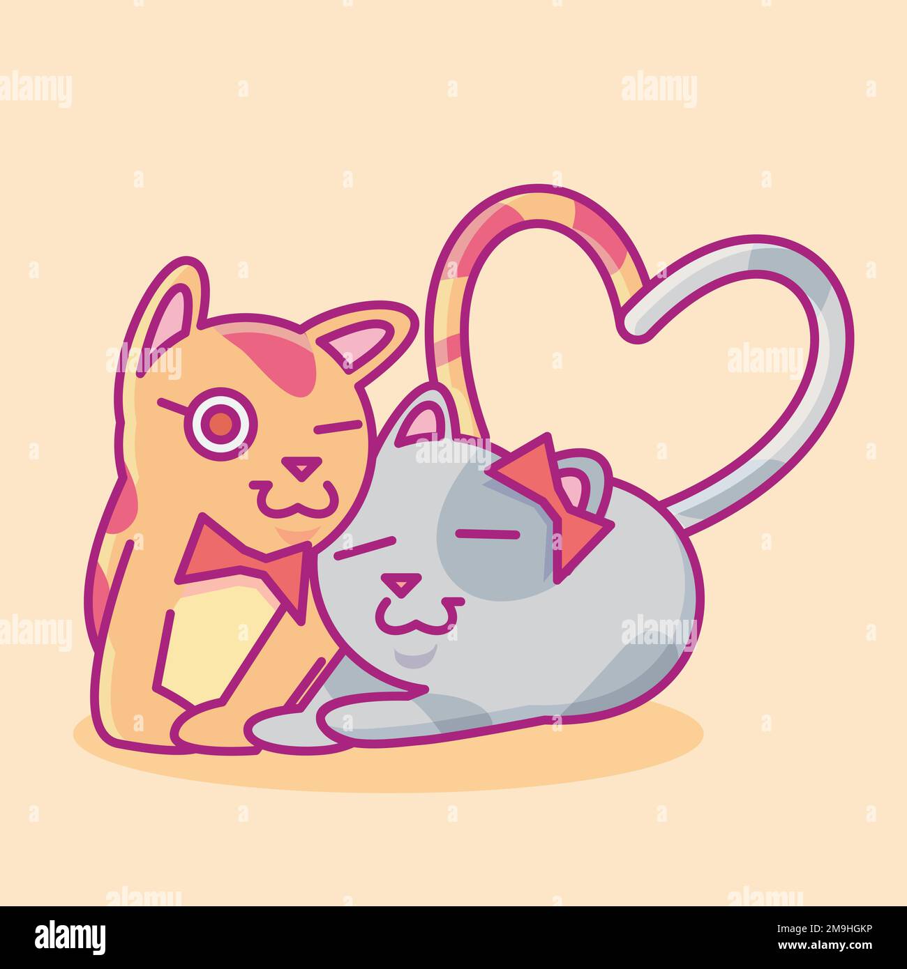 cute cat illustration. cat flat illustration. illustration of a cat ...