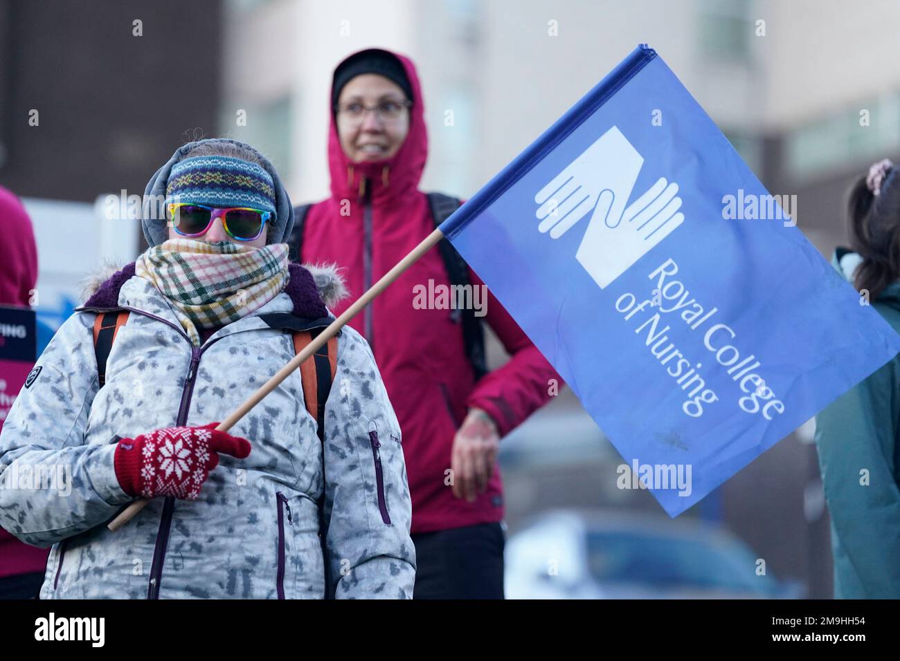 Members of the Royal College of Nursing (RCN) on the picket line ...