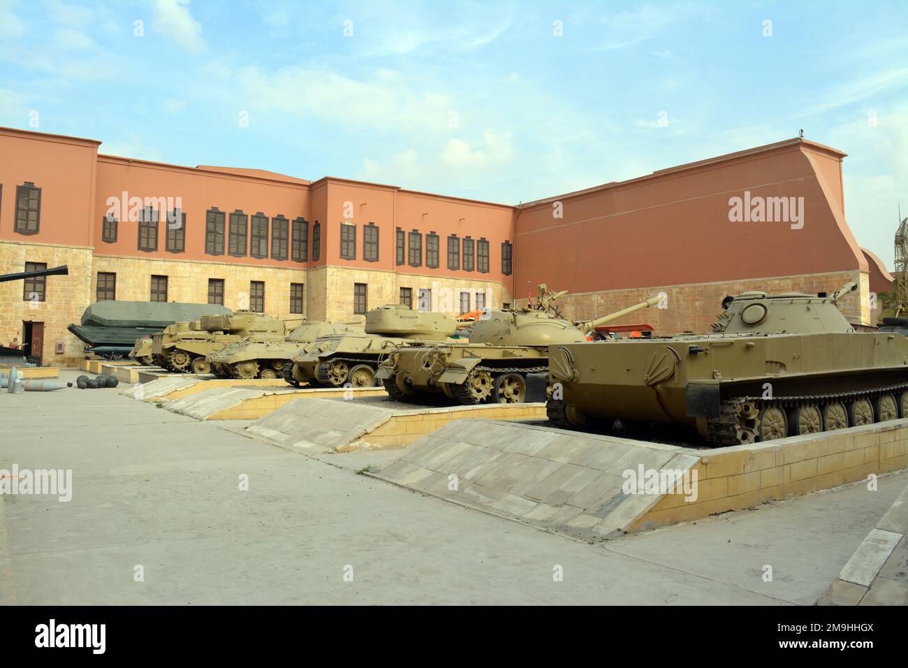 Cairo, Egypt, January 7 2023: old tanks, armored fighting vehicle used ...