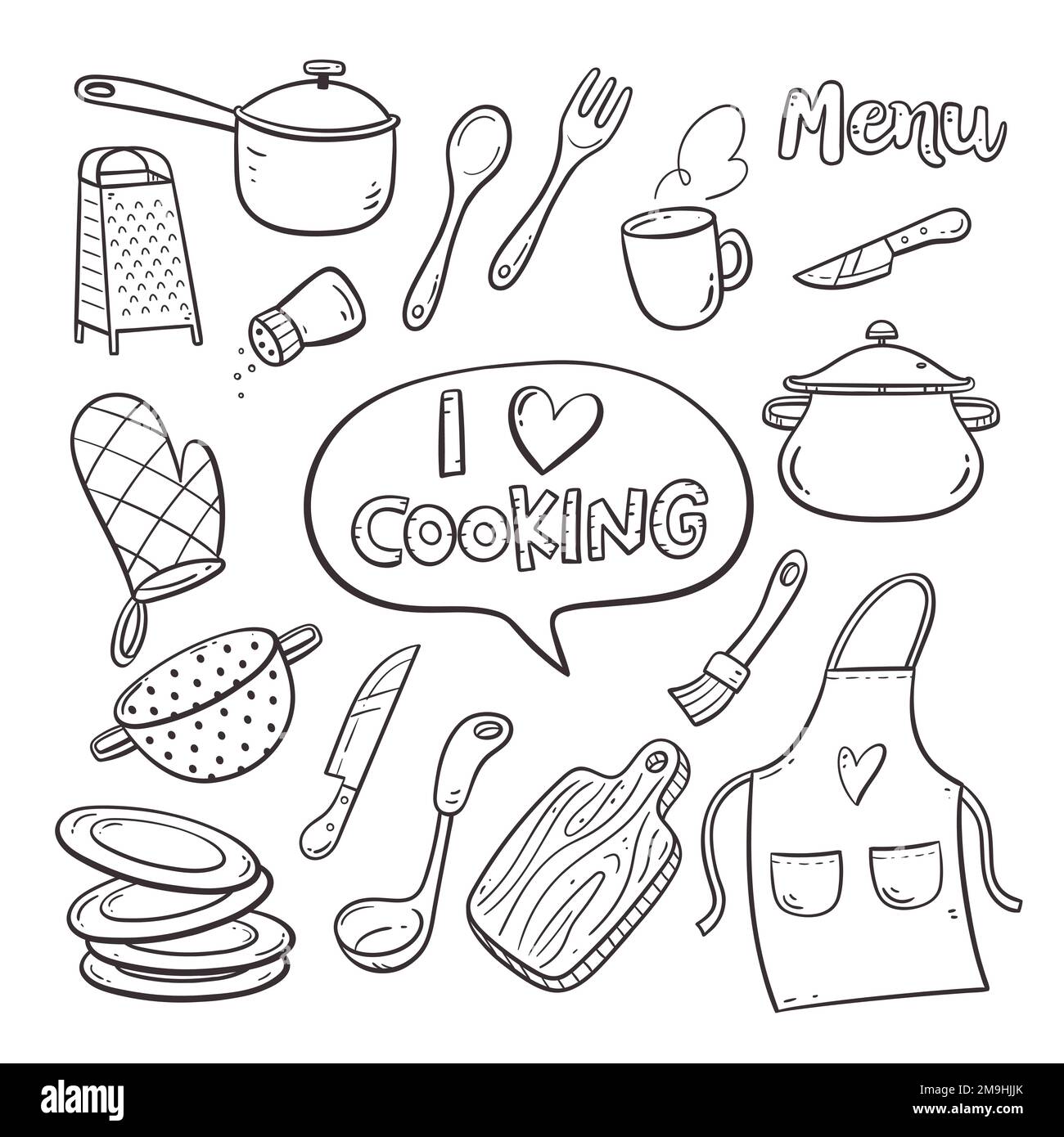 Cooking tools cartoon Stock Vector Images - Alamy
