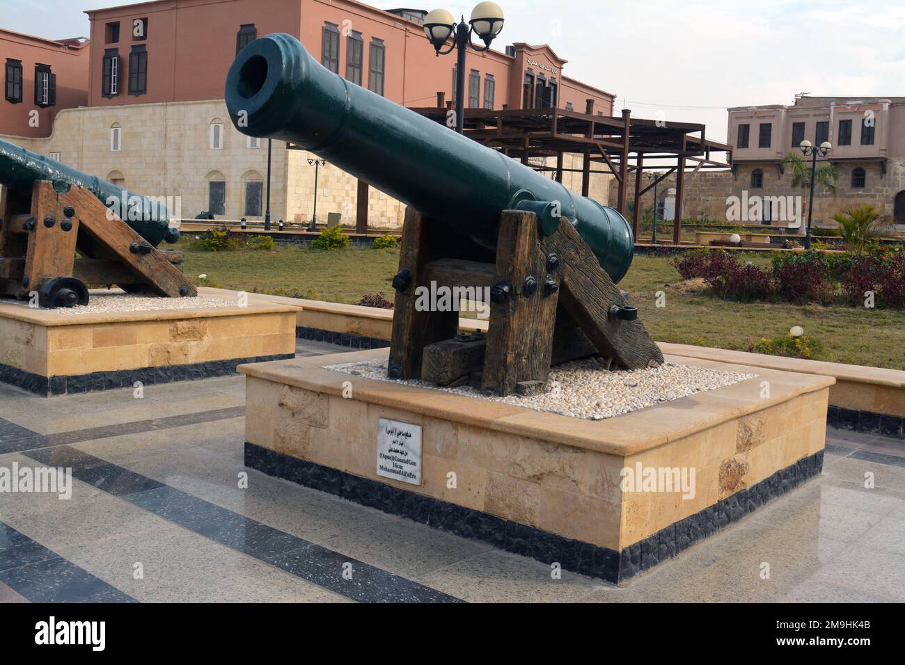 Cairo, Egypt, January 7 2023: old coastal gun used in old wars from the ...