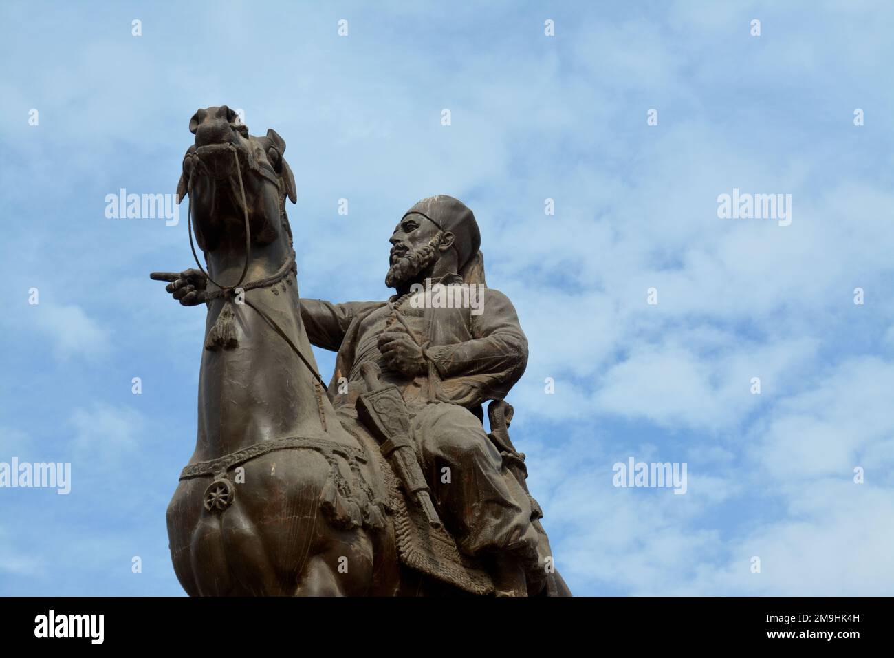 Cairo, Egypt, January 7 2023: Ibrahim Pasha statue on his horse from ...