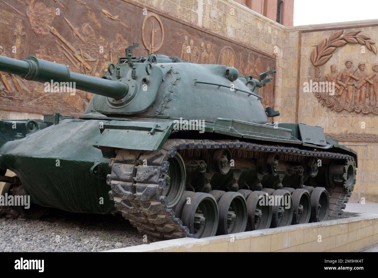 Cairo, Egypt, January 7 2023: old tanks, armored fighting vehicle used ...