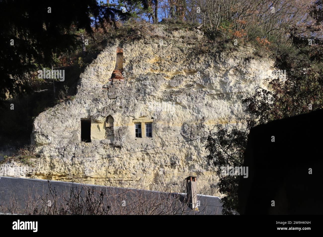 Troglodyte homes Rochecorbon France January 2023 Stock Photo - Alamy