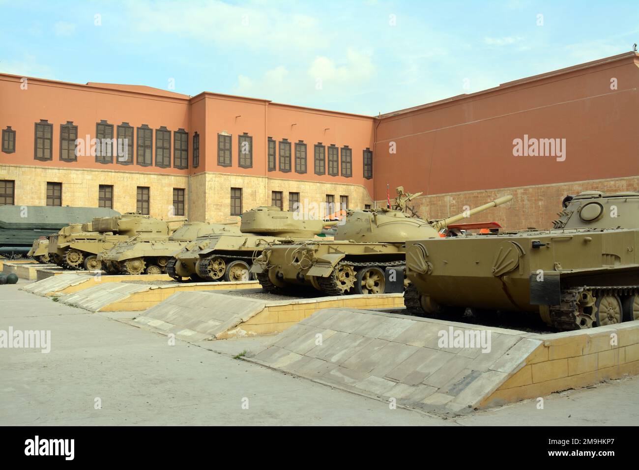 Cairo, Egypt, January 7 2023: old tanks, armored fighting vehicle used ...