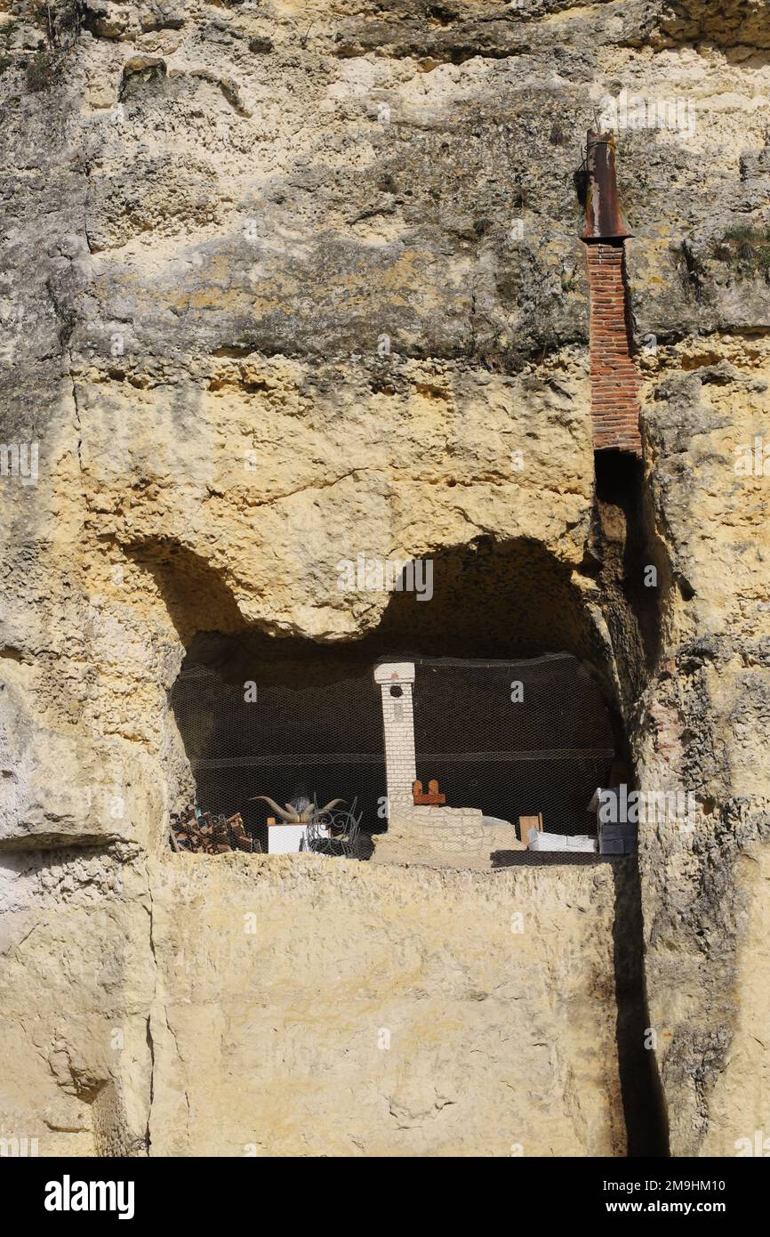 Troglodyte homes Rochecorbon France January 2023 Stock Photo - Alamy