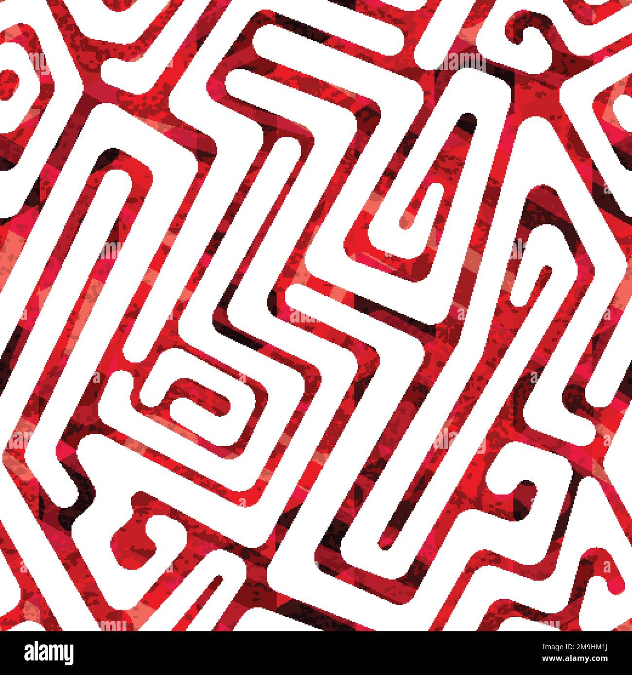 red labyrinth seamless pattern Stock Vector Image & Art - Alamy