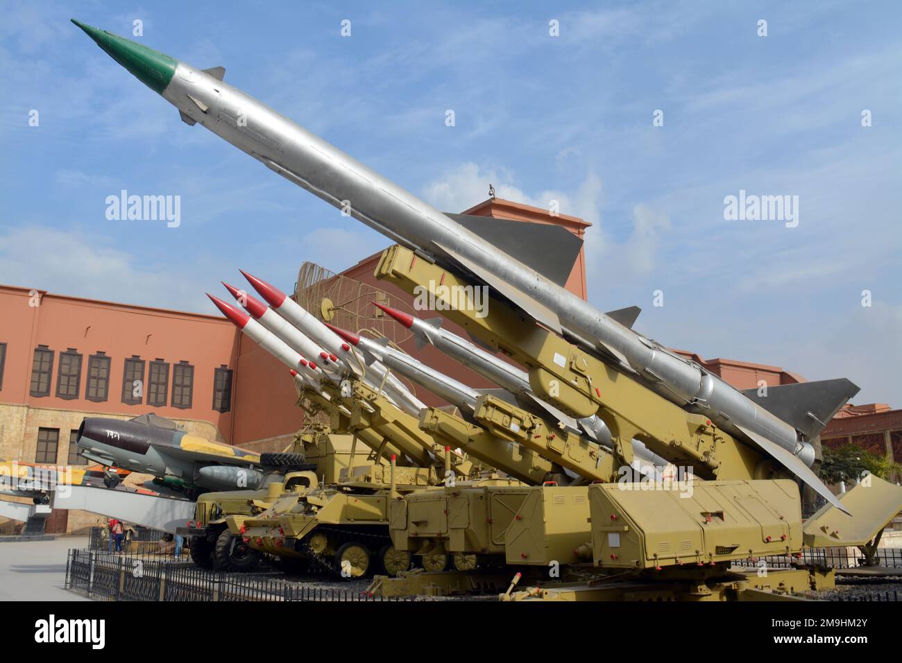 Cairo, Egypt, January 7 2023: USSR Soviet Union ground to air Sam 2 Sam ...