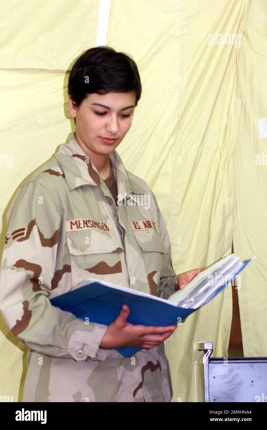 AIRMAN First Class (A1C) Theresa Menzinger, a Personnel Apprentice for ...