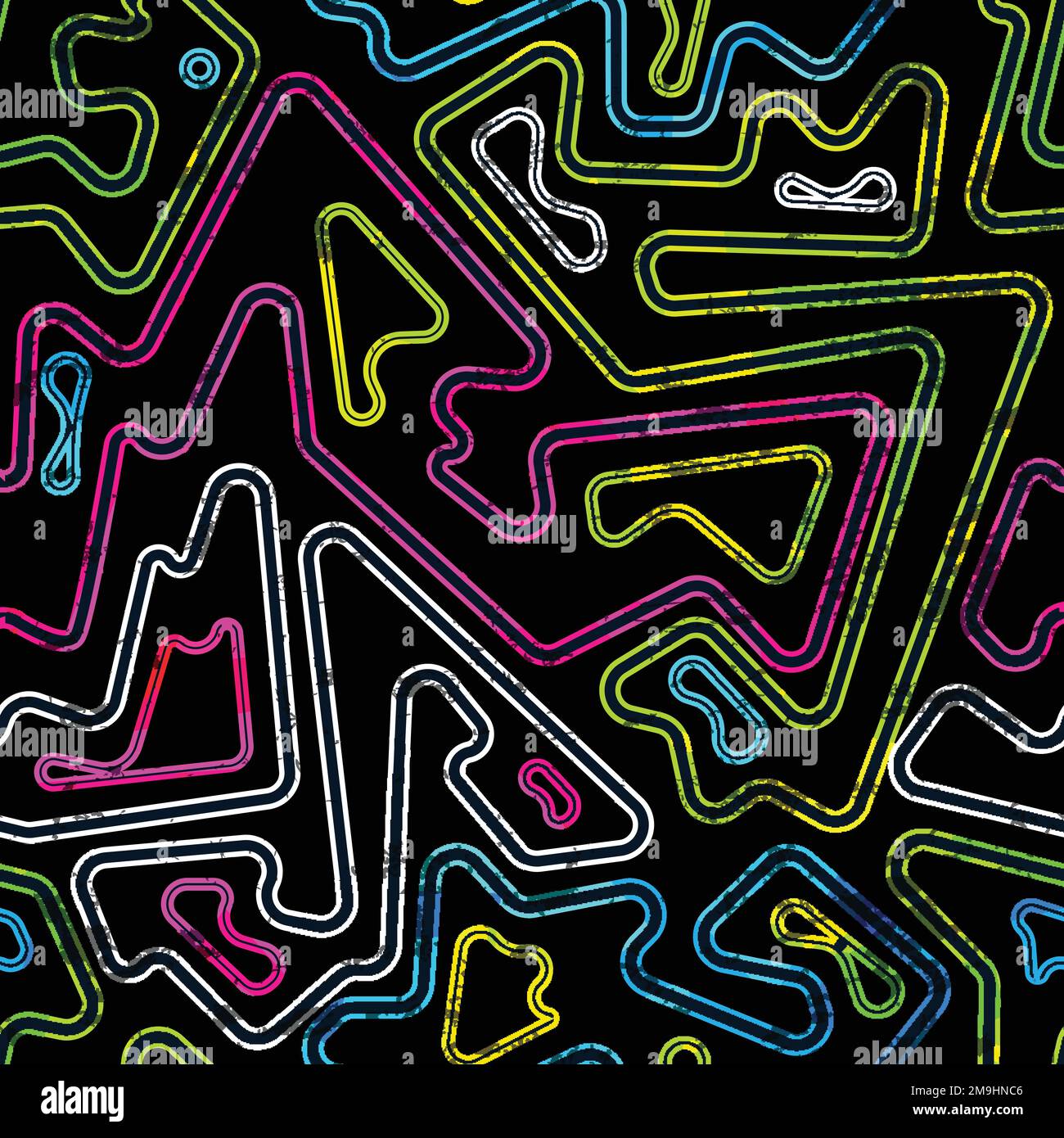 music geometric seamless pattern with grunge effect Stock Vector Image ...