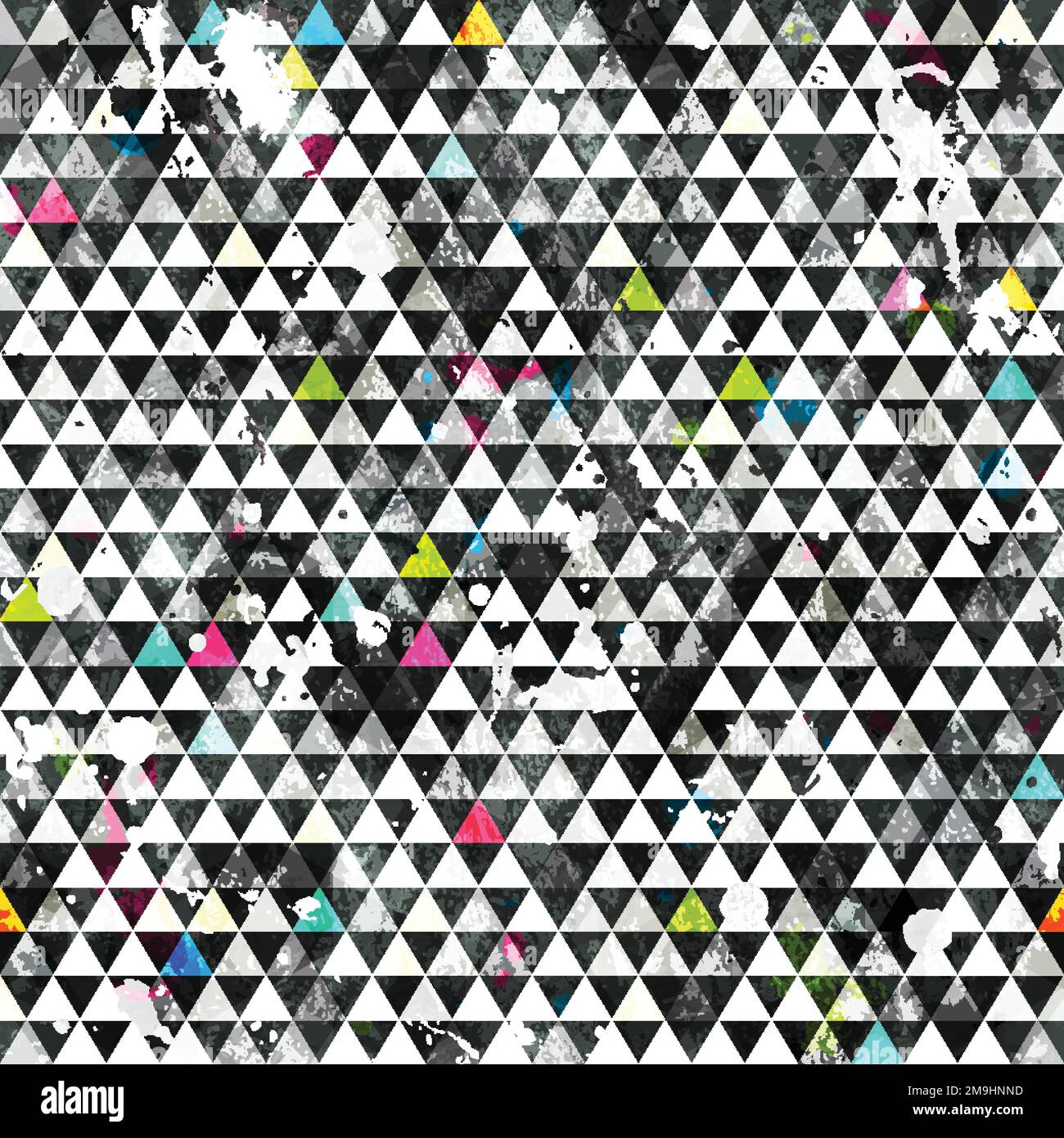 urban triangle seamless pattern with grunge effect Stock Vector Image ...