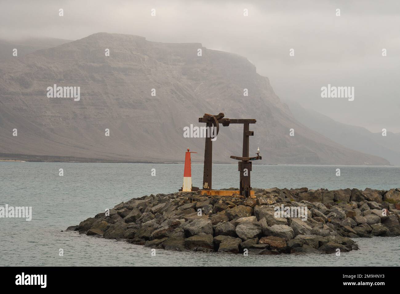 Caleta de Sebo fishing port in La Graciosa Stock Photo - Alamy