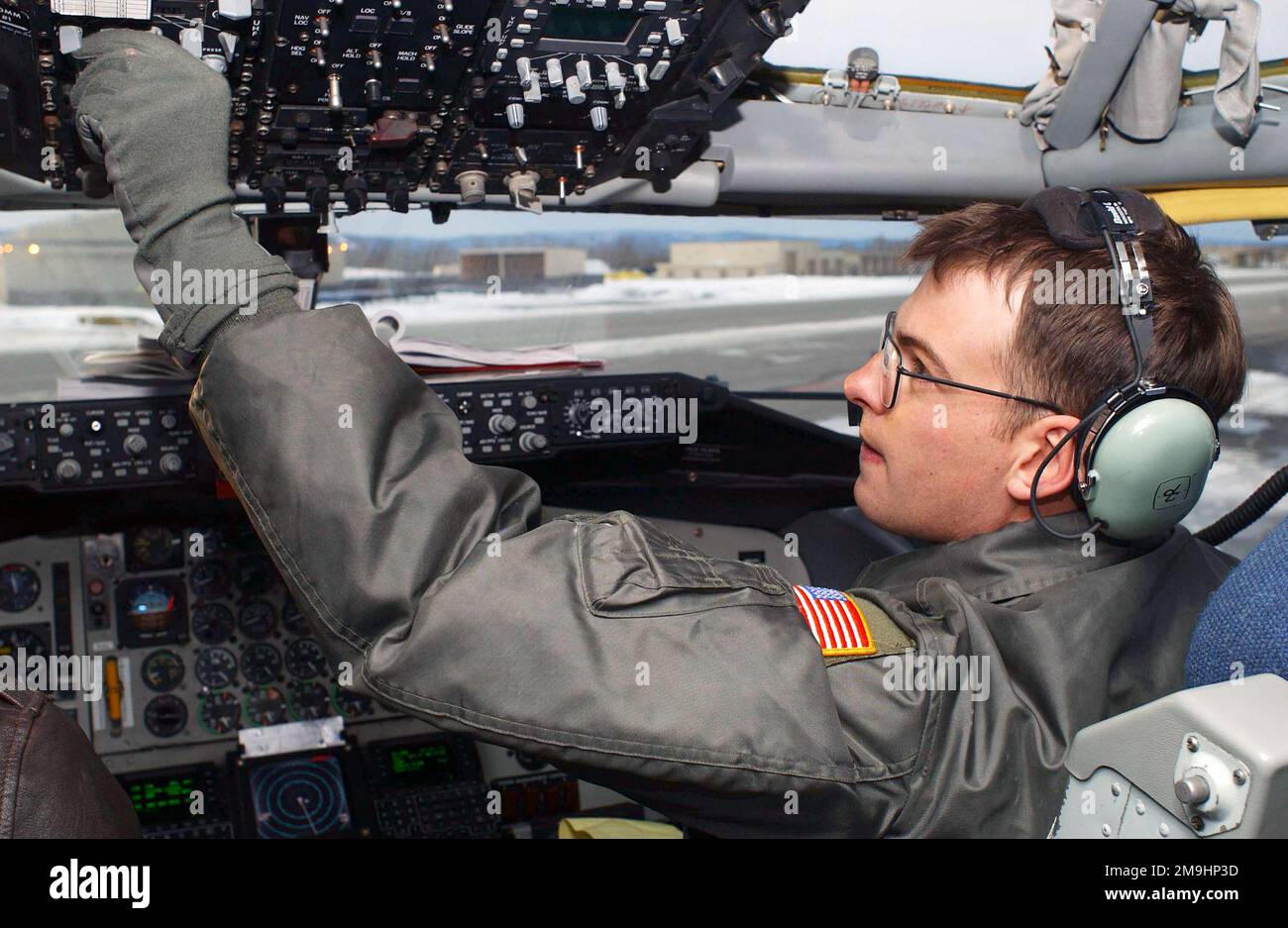 First Lieutenant (1LT) Jerrad Krapp, a KC-135 Stratotanker co-pilot ...