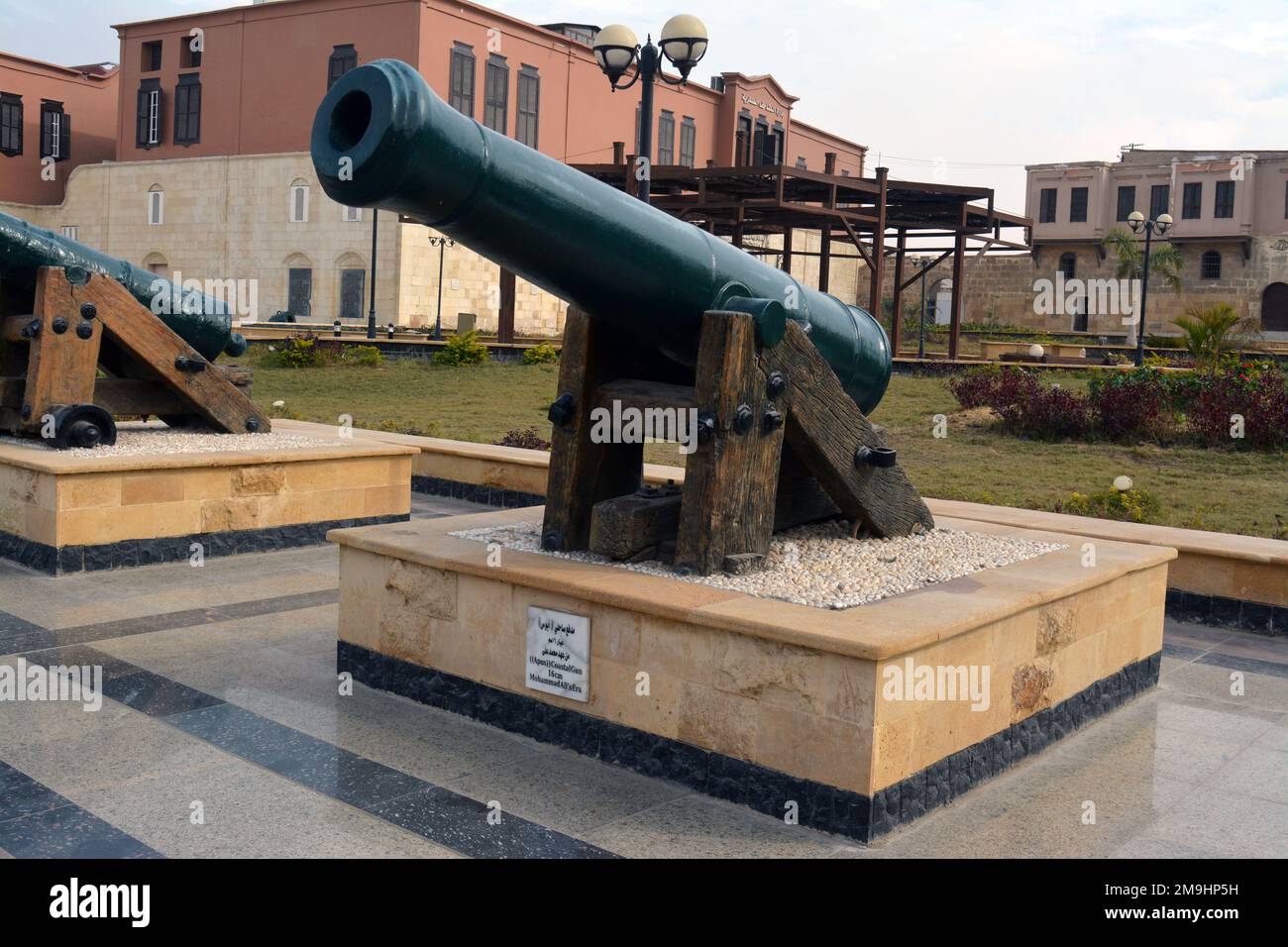 Cairo, Egypt, January 7 2023: old coastal gun used in old wars from the ...