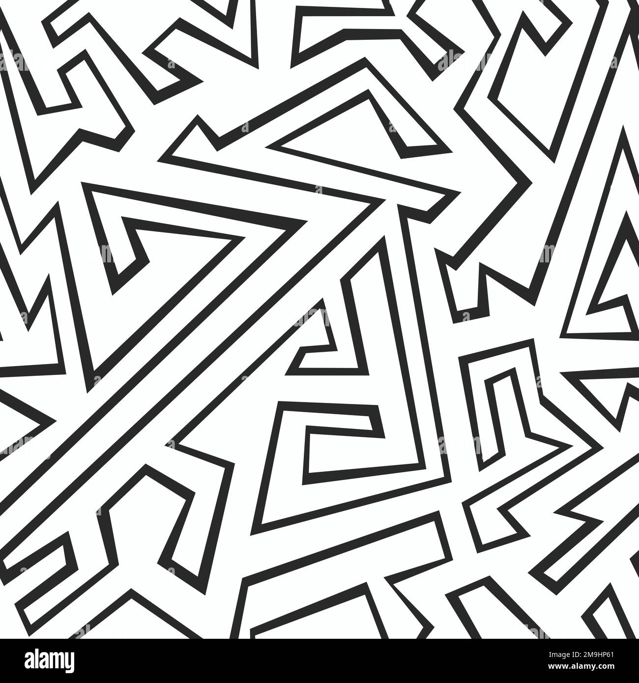 monochrome aztec seamless pattern Stock Vector Image & Art - Alamy