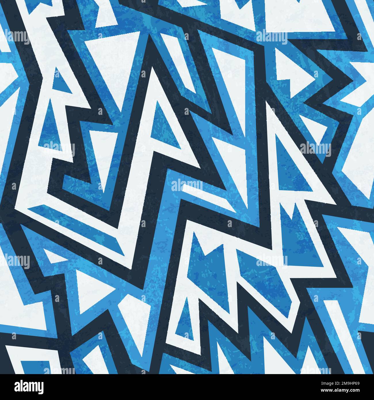 blue tribal geometric seamless pattern Stock Vector Image & Art - Alamy