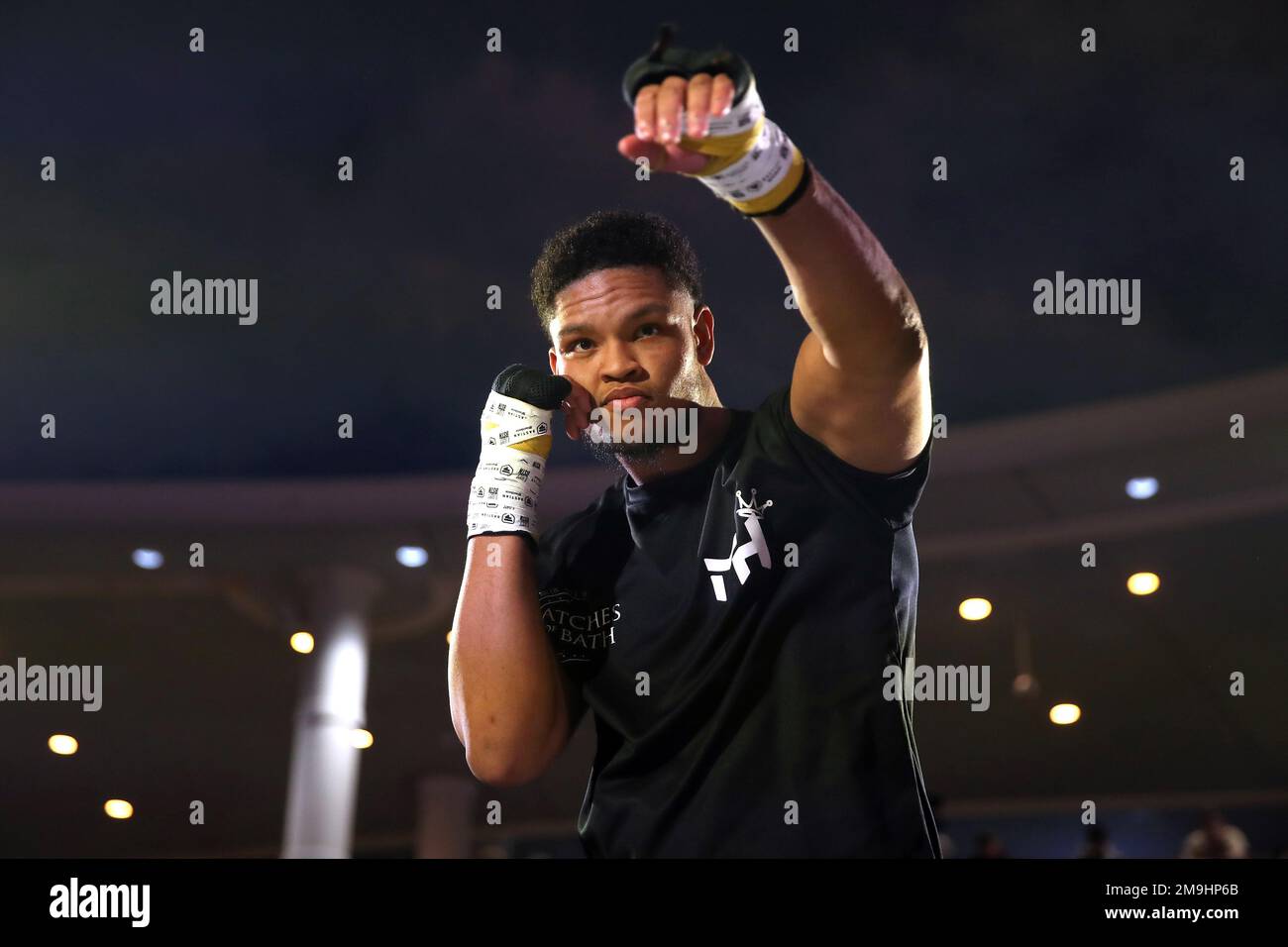 Boxer Matty Harris during a public workout at The Trafford Centre ...