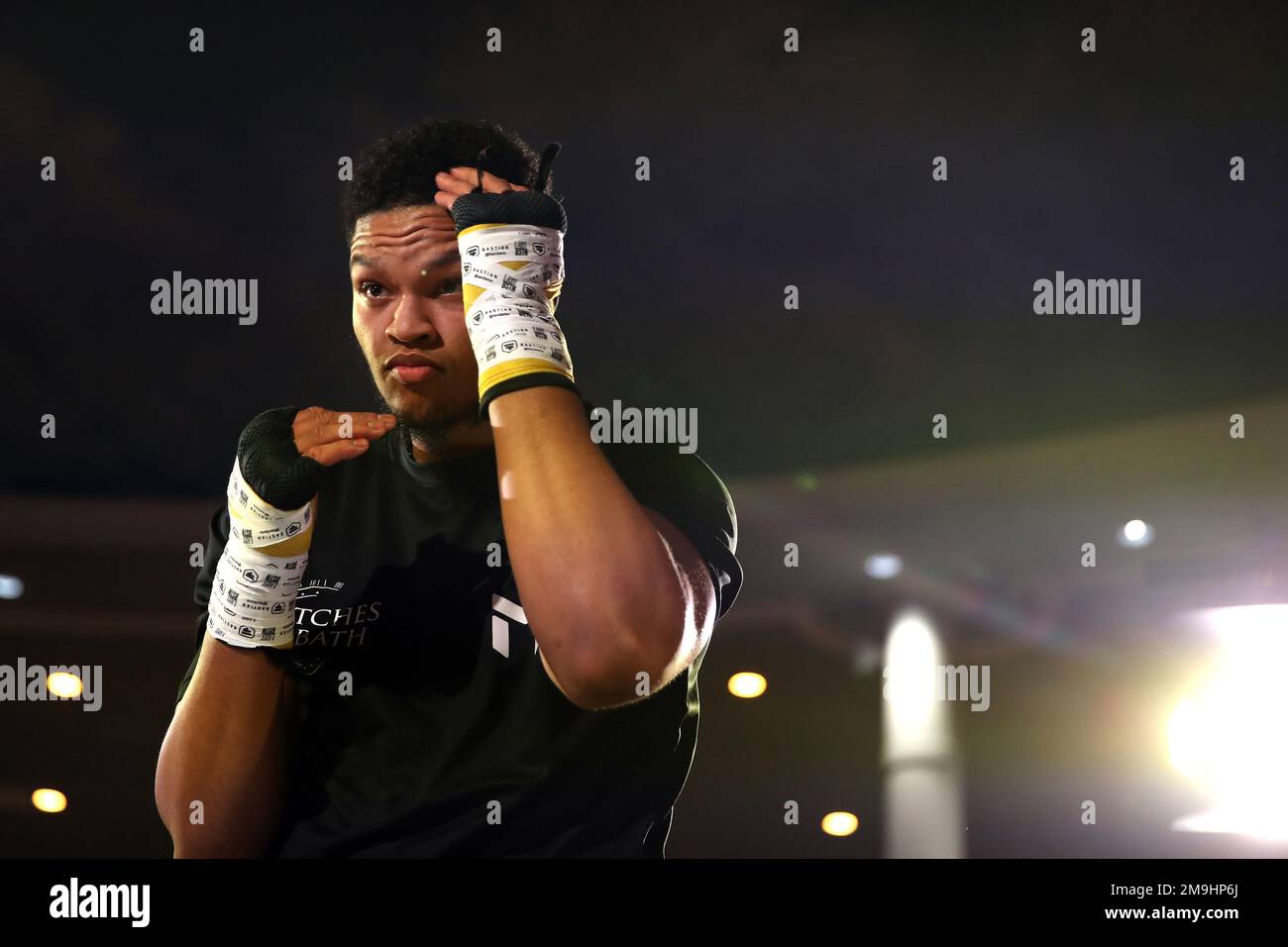 Boxer Matty Harris during a public workout at The Trafford Centre ...