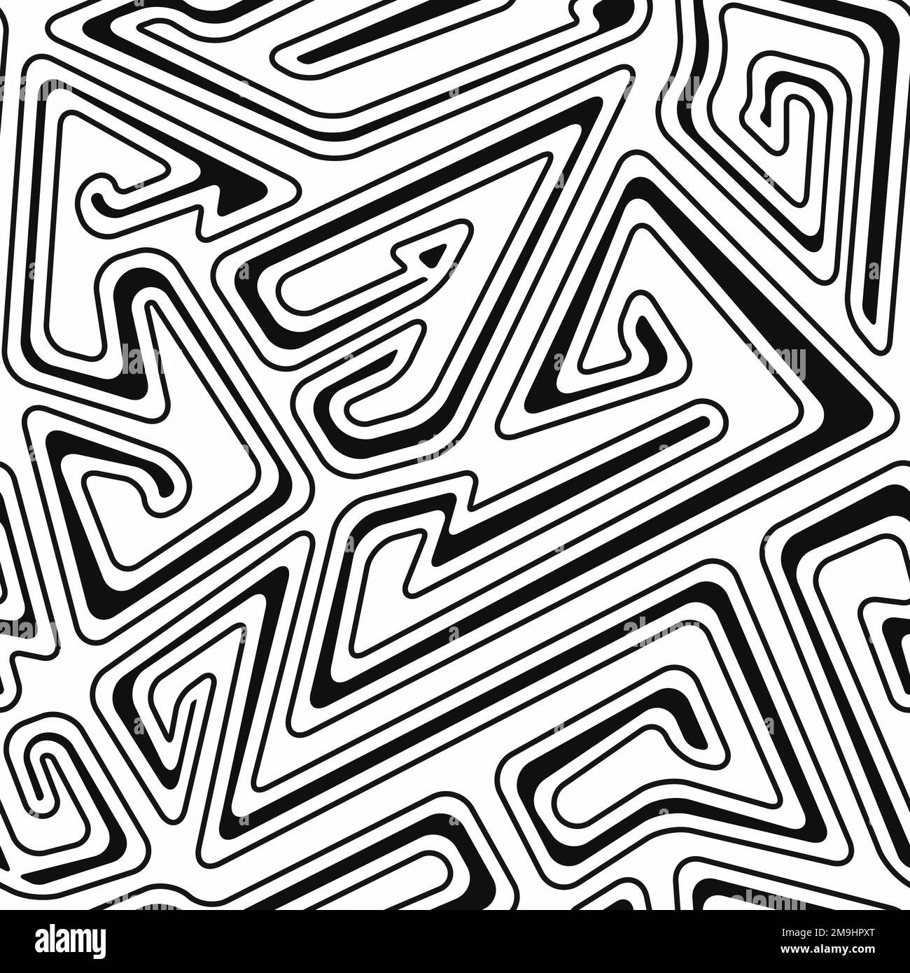 Geometric repeatable pattern abstract Black and White Stock Photos ...