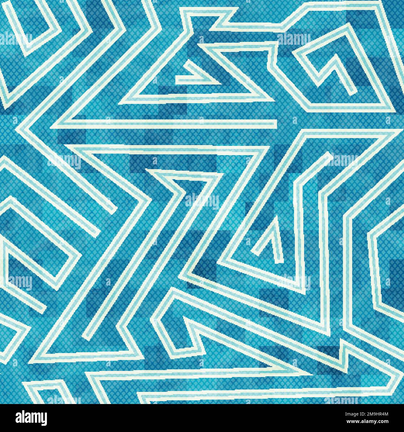 blue maze seamless pattern Stock Vector Image & Art - Alamy