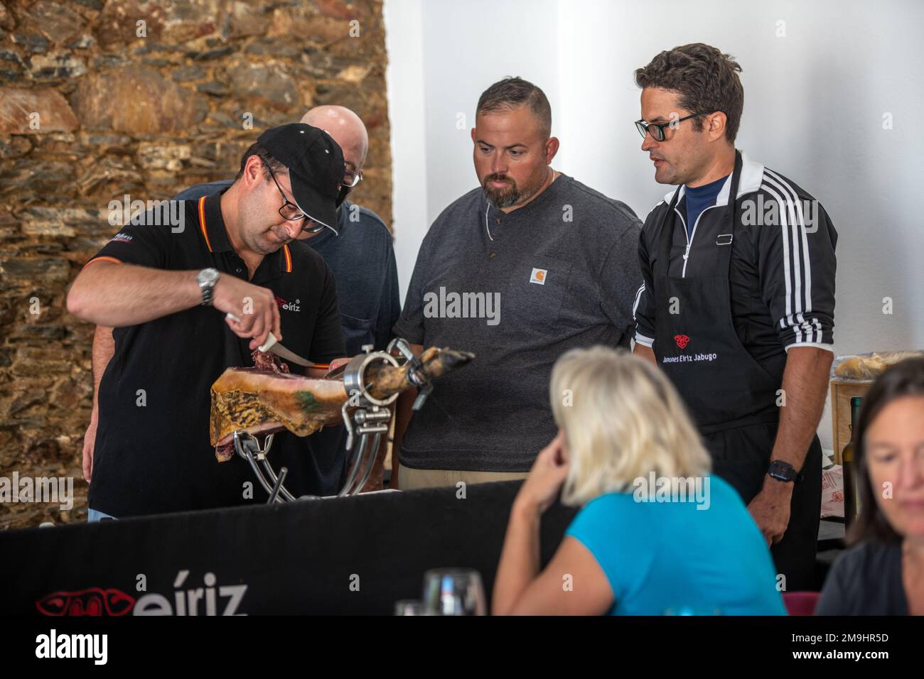 Production of iberian ham (cured ham), Puerto Gil, Spain Stock Photo ...
